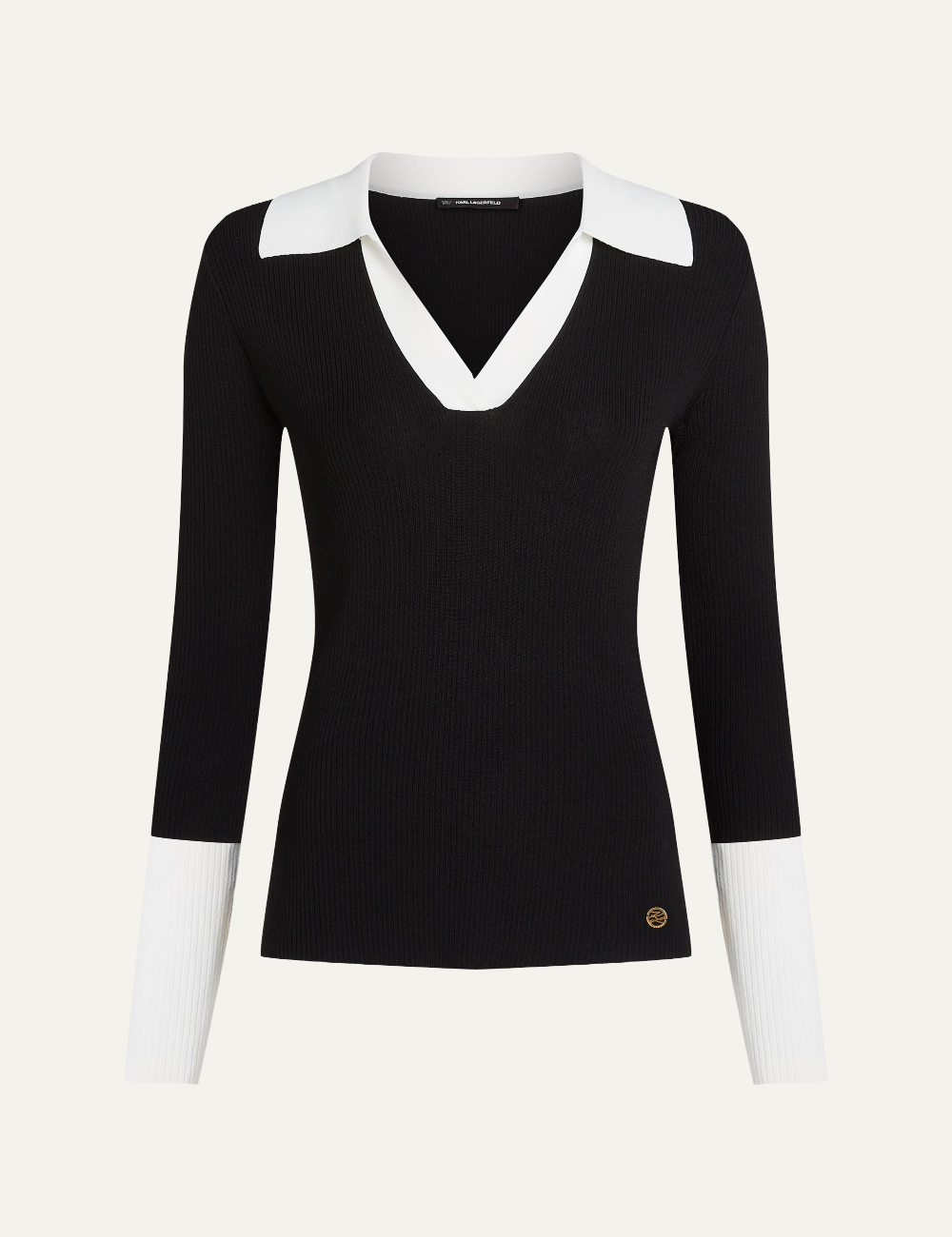 KARL LAGERFELD BLACK AND WHITE POLO NECK – Simple Caracters