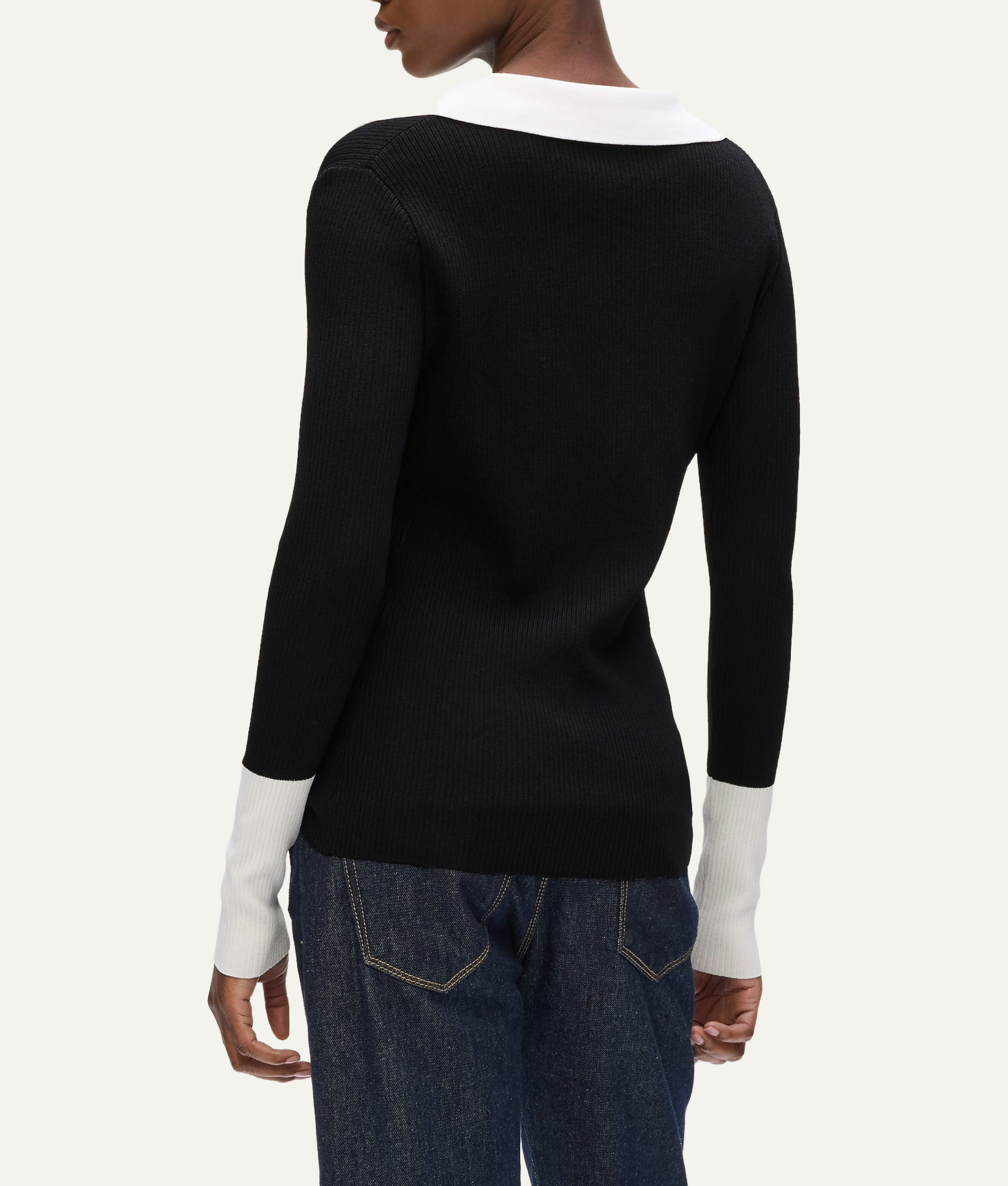 KARL LAGERFELD BLACK AND WHITE POLO NECK – Simple Caracters