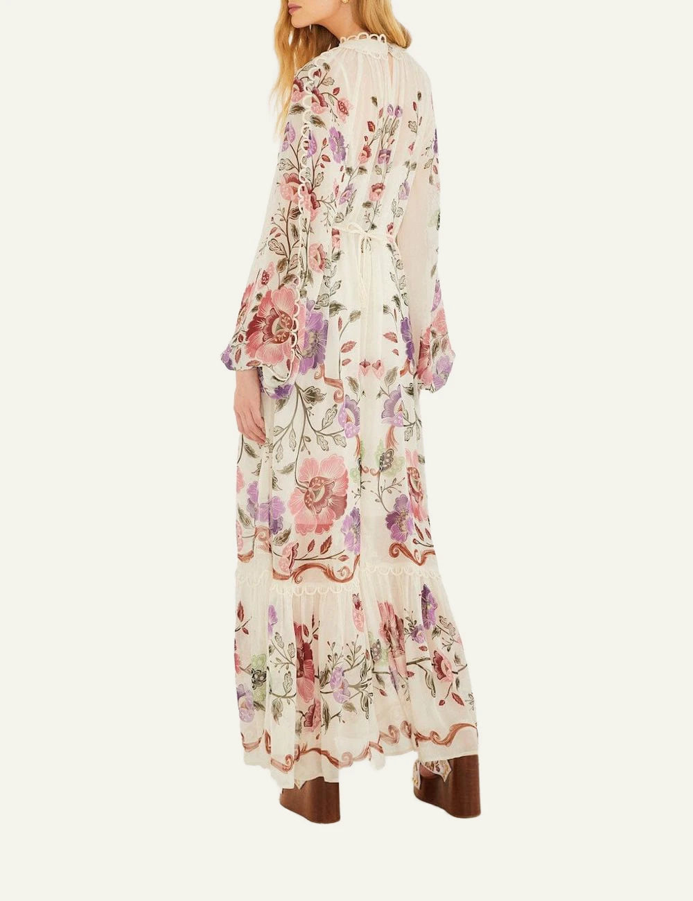 FARM RIO ROCOCO FLOWERS CREAM MINI DRESS – Simple Caracters